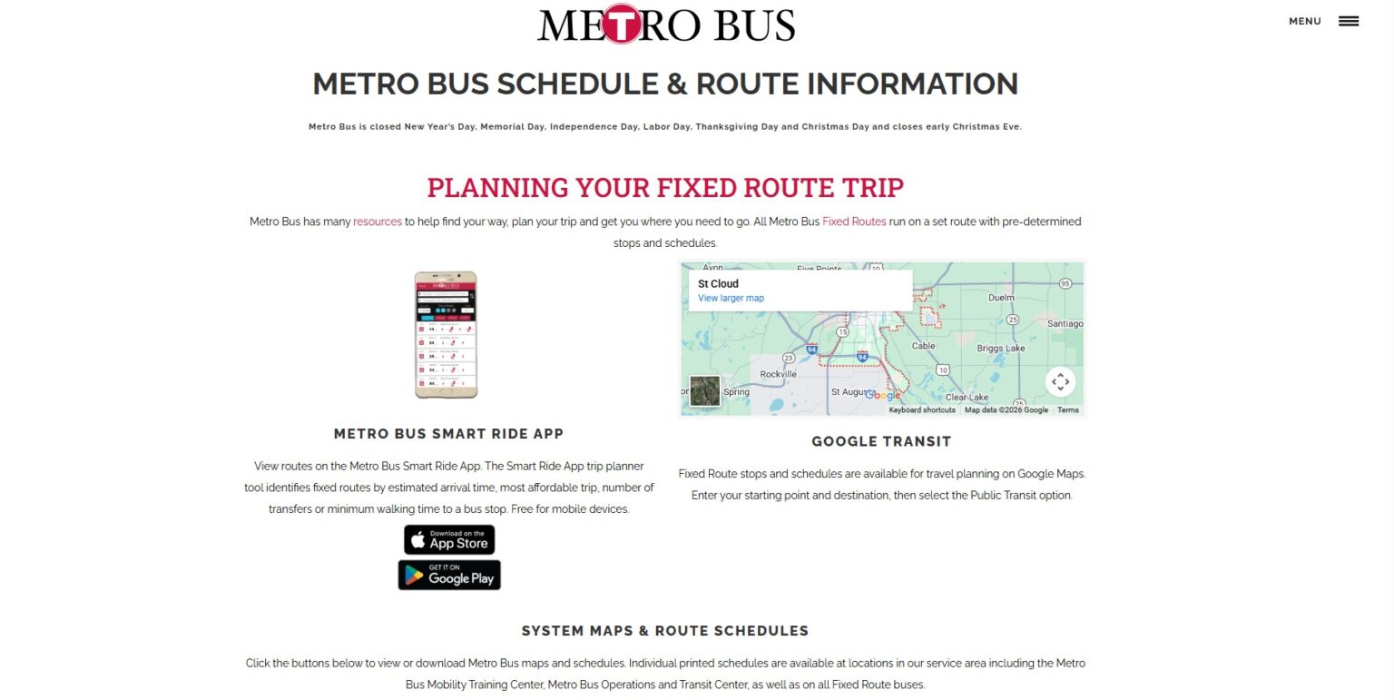 Metro Bus Maps & Schedules page | Metro Bus